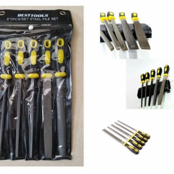 Jual Kikir Besi 8 Inci Set 5 pcs / Steel File Set / Kikir Pengasah Besi ...