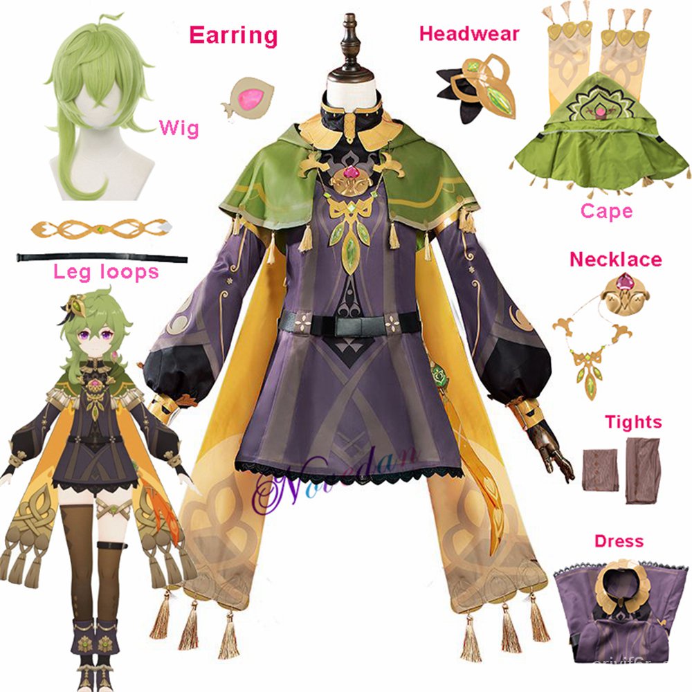 Jual Sumeru Genshin Impact Collei Cosplay Costume Genshin Collei Wig
