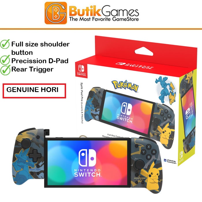 Jual Nintendo Switch Hori Split Pad Pro Controller Pikachu & Lucario ...
