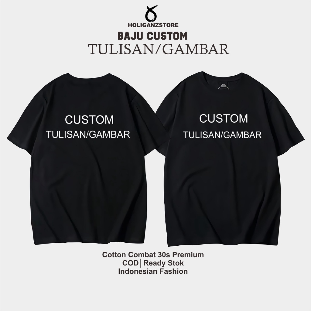 Jual BAJU CUSTOM DESIGN TULISAN/GAMBAR | Shopee Indonesia