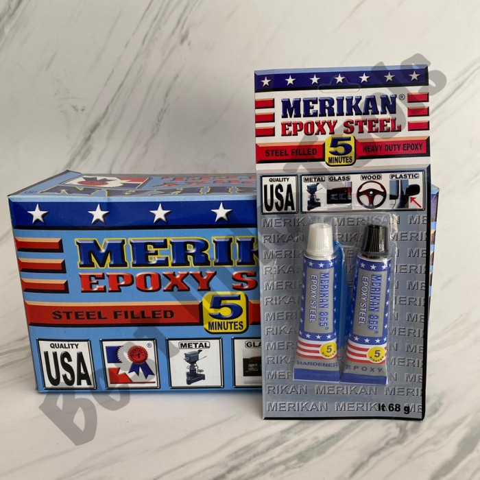 Jual 12 PCS LEM BESI MERIKAN 5 MENIT MINUTES 68 GRAM EPOXY STEEL HEAVY ...