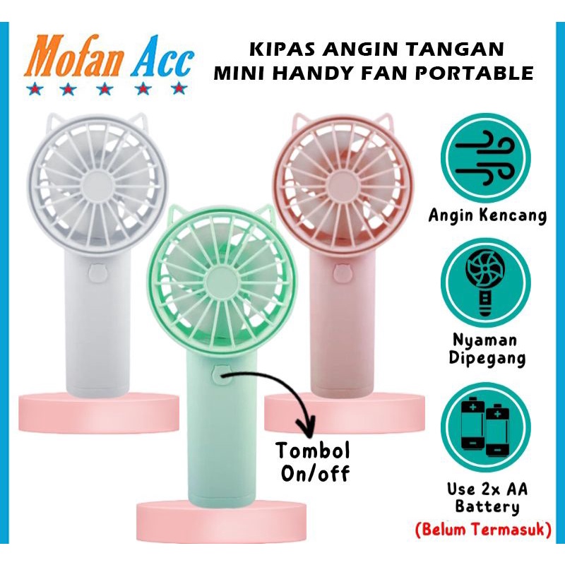 Jual KIPAS ANGIN GENGGAM MINI MENGGUNAKAN BATTERY | Shopee Indonesia