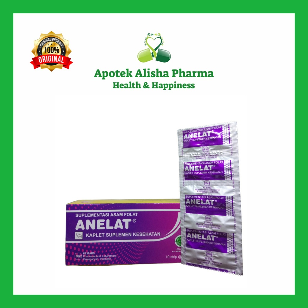 Jual Anelat Tablet Strip / Box - Suplemen Asam Folat Untuk Anemia ...