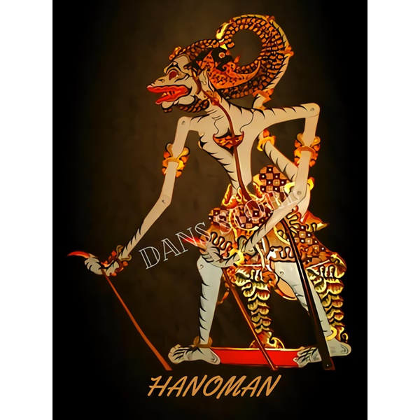 Jual Poster Wayang Kulit Hanoman Hiasan Dinding Sebagai Pajangan atau ...