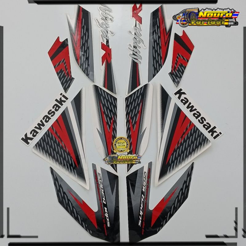 Jual COD striping kawasaki ninja r standar 2013 putih | Shopee Indonesia