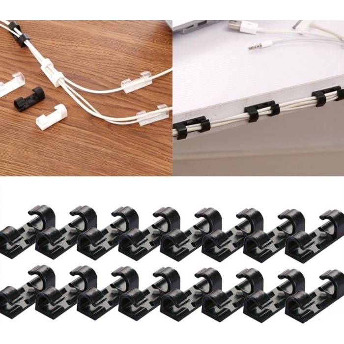 Jual Klip Kabel Cable Clip Cable Organizer Wire Clam Klem Penjepit 1 ...