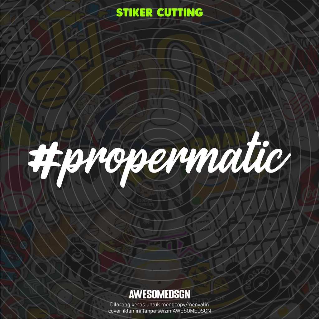 Jual STIKER STICKER CUTTING PROPER MATIC | Shopee Indonesia