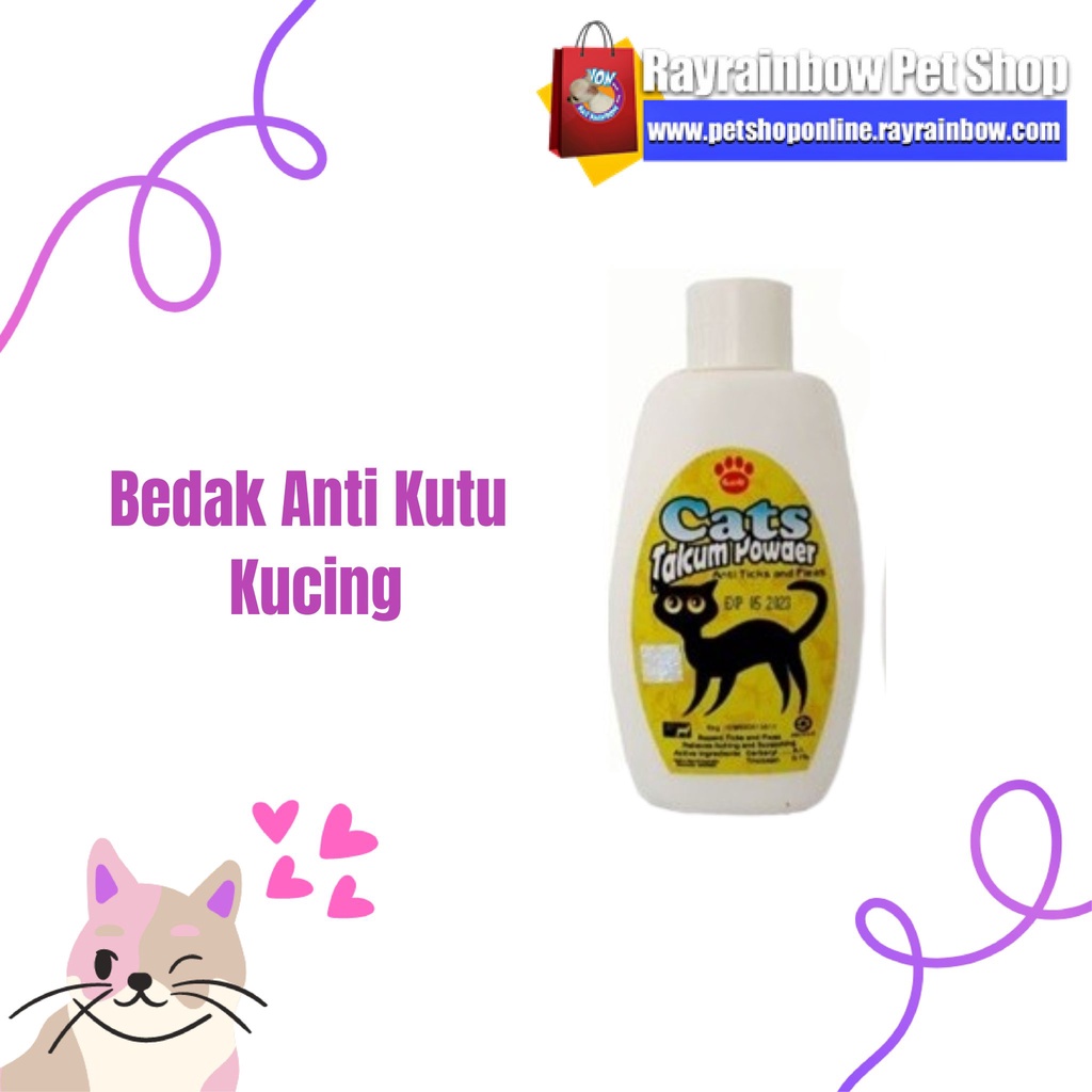 Jual Bedak Kutu Kucing - Cats Anti Tick And Fleas Talcum Powder | Shopee Indonesia