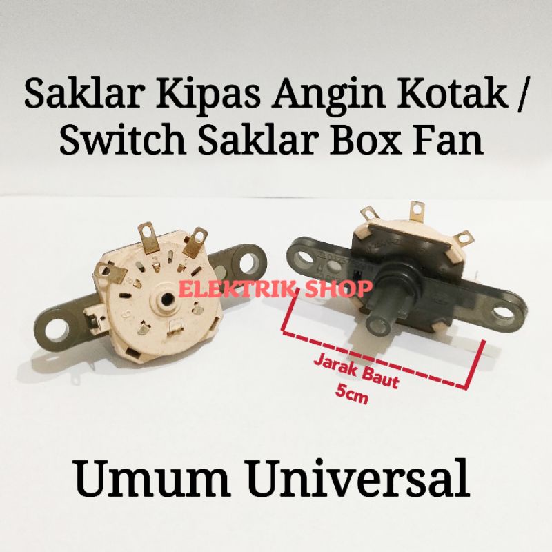 Jual Saklar Kipas Angin Kotak / Switch Saklar Box Fan Umum Universal ...