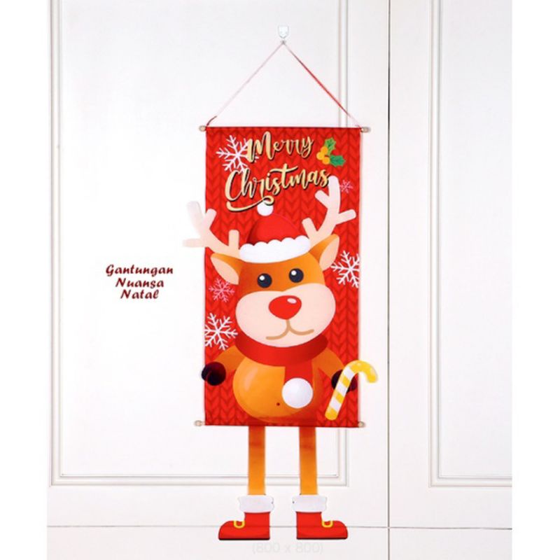 Jual Banner Spanduk Hanging Flag Christmas Kain Gantungan Nuansa Natal ...