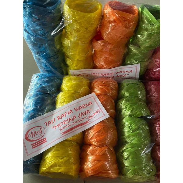 Jual Tali Rafia warna eceran 2000 | Shopee Indonesia