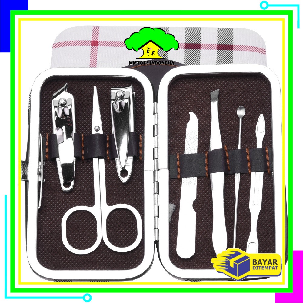 Jual MI-K63 Manicure Pedicure Set 7 in 1 Mini Stainless Stell Gunting ...