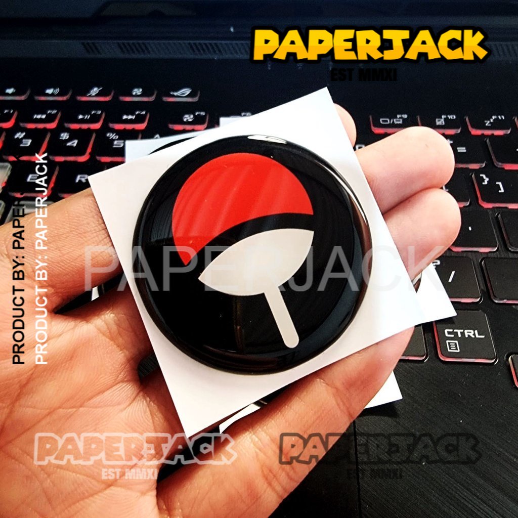 Jual STICKER TIMBUL ANIME LOGO UCHIHA PREMIUM GRADE STIKER AKSESORIS ...