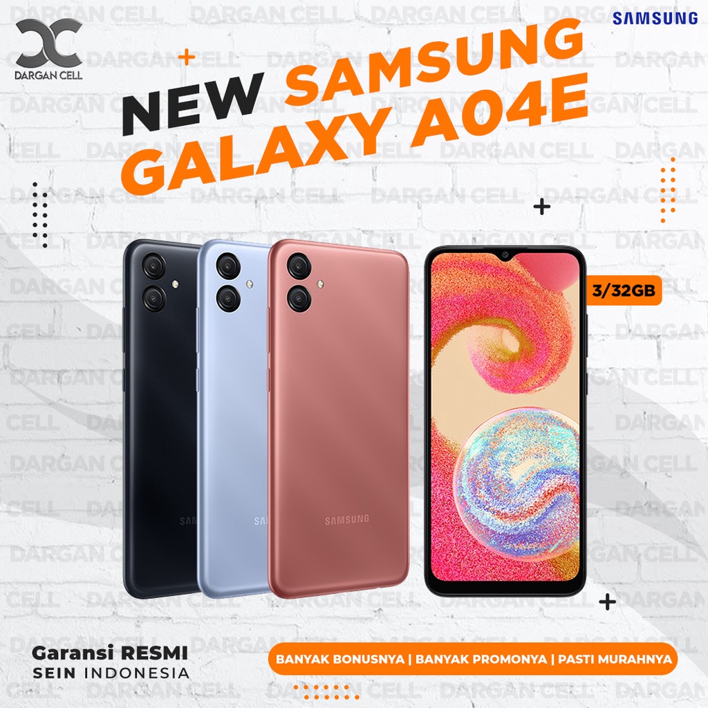 Jual SAMSUNG GALAXY A04E RAM 3/32GB 3/64 GARANSI RESMI 1 TAHUN | Shopee ...