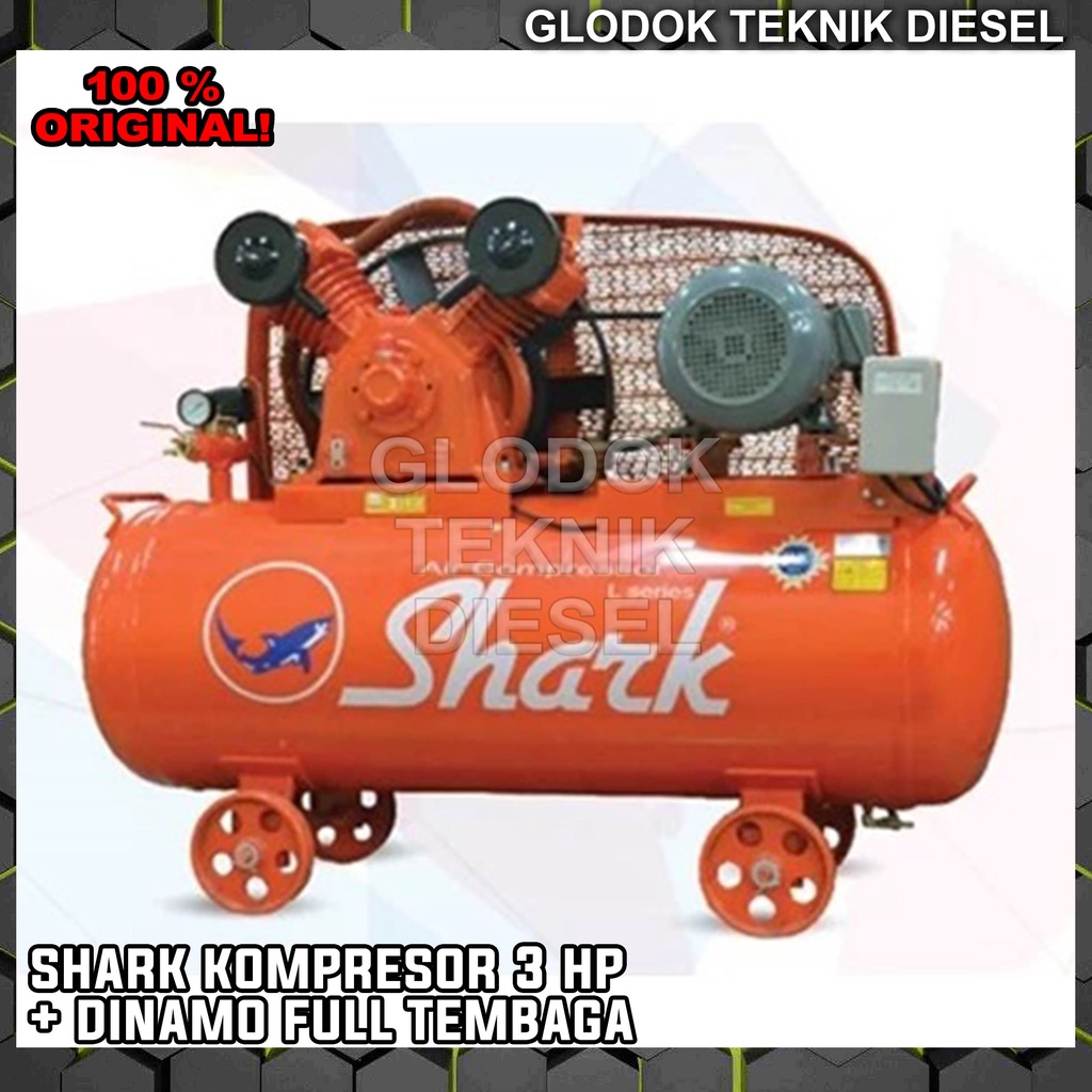 Jual SHARK Kompresor Angin 3 HP PK + Dinamo Full Tembaga Electro Motor ...