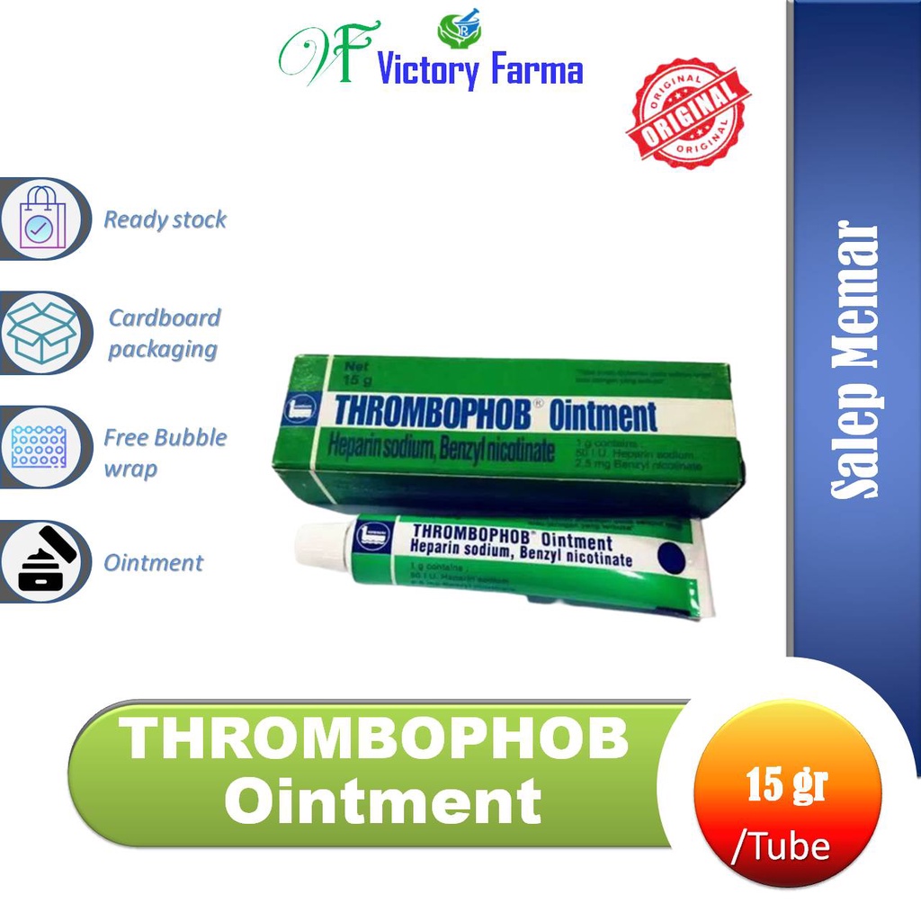 Jual Thrombophob Ointment Tube @ 15 gr/ Salep Memar | Shopee Indonesia