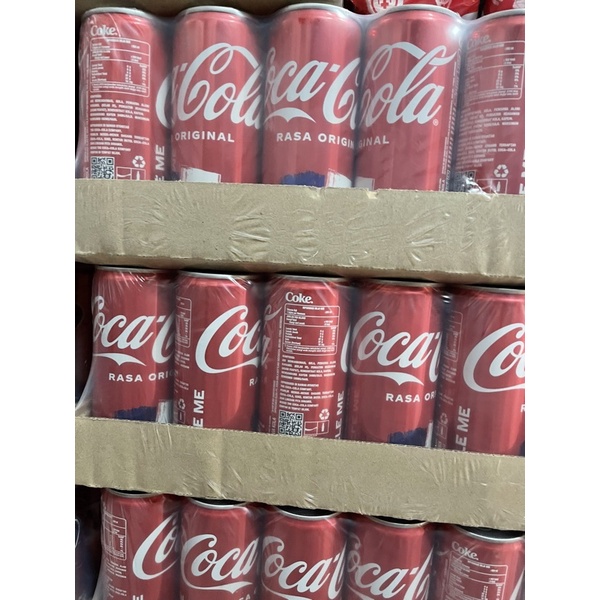 Jual Coca Cola Kaleng 250ml 1 Karton / Dus 24 Kaleng 330Ml | Shopee ...
