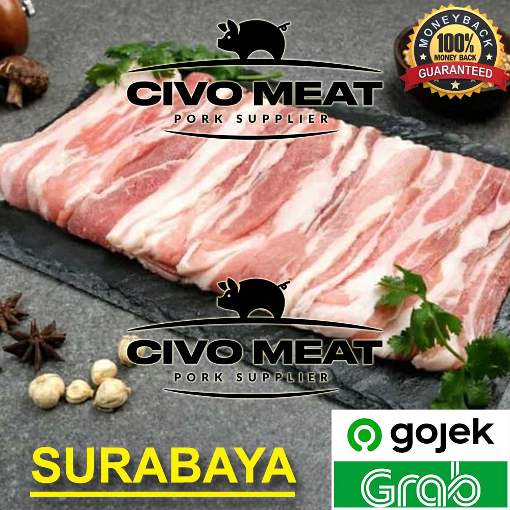 Jual Pork Belly Slice / Samcan Slice Tipis / Shabu2 / Sukiyaki 500gr ...