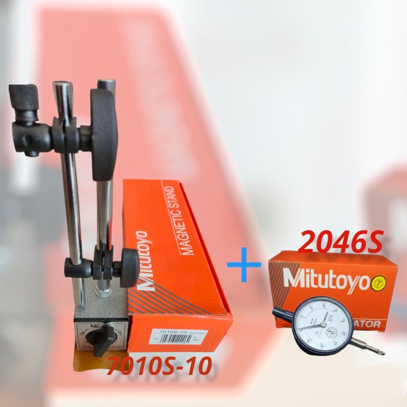Jual MAGNETIC BASE STAND MITUTOYO 7010S-10 + DIAL INDICATOR 2046S MITUTOYO | Shopee Indonesia