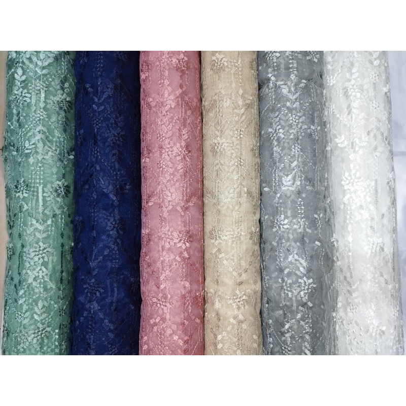 Jual Tille/Tulle/Tile Sapto motif Etnik Bordir -Termurah | Shopee Indonesia