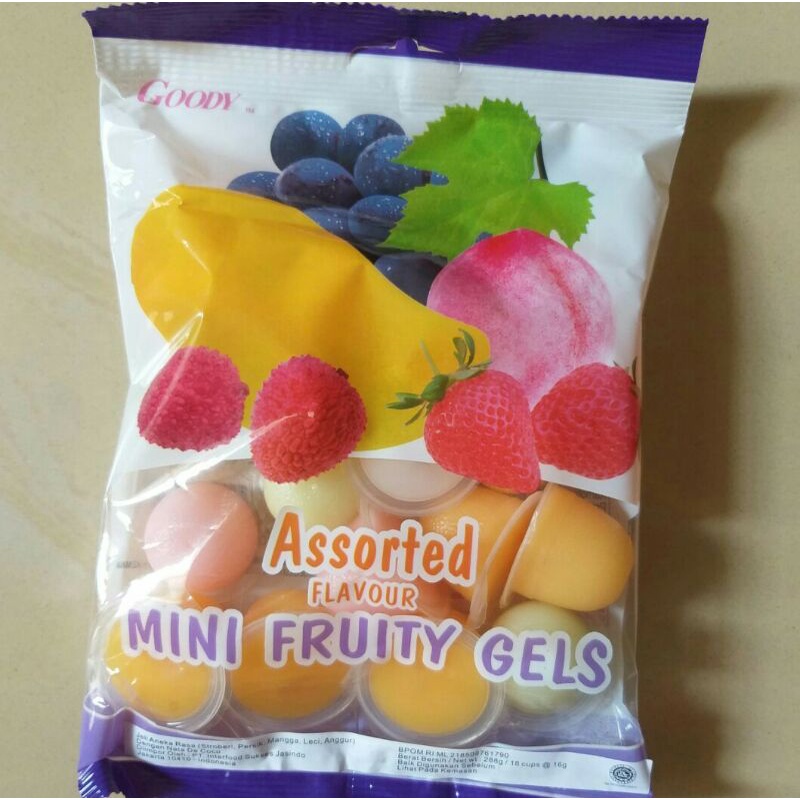 Jual GOODY PUDING MINI RASA BUAH BUAHAN / ASSORTED MINI FRUITY GELS 18 ...