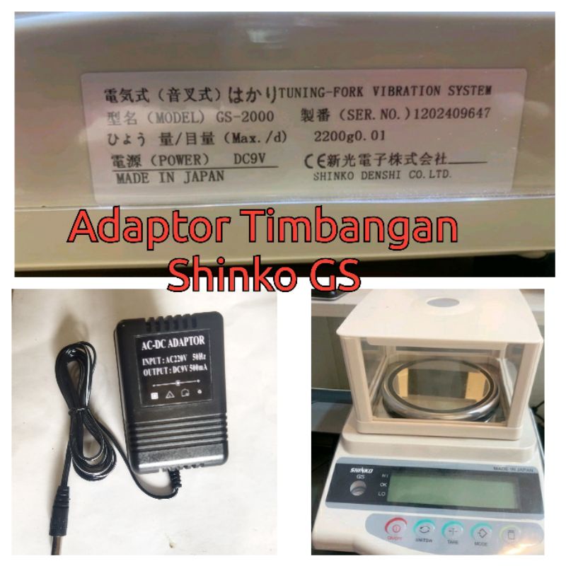 Jual Adaptor Charger 9V 500mA Timbangan Shinko GS Vibration System | Shopee Indonesia