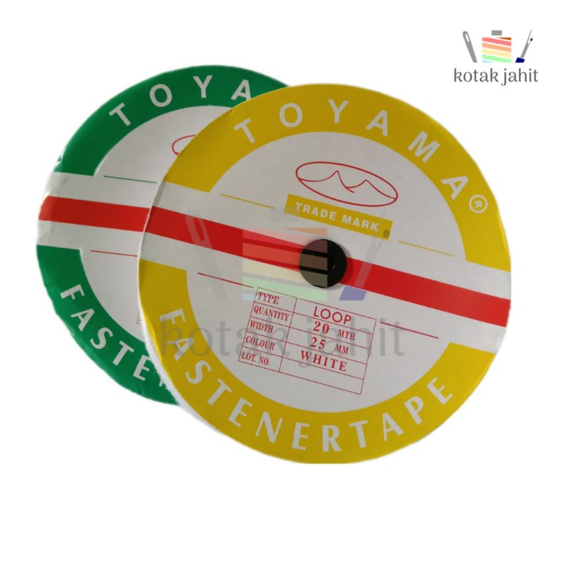 Jual velcro TOYAMA lebar 2.5 cm 1 set kasar dan halus per 1 roll ...