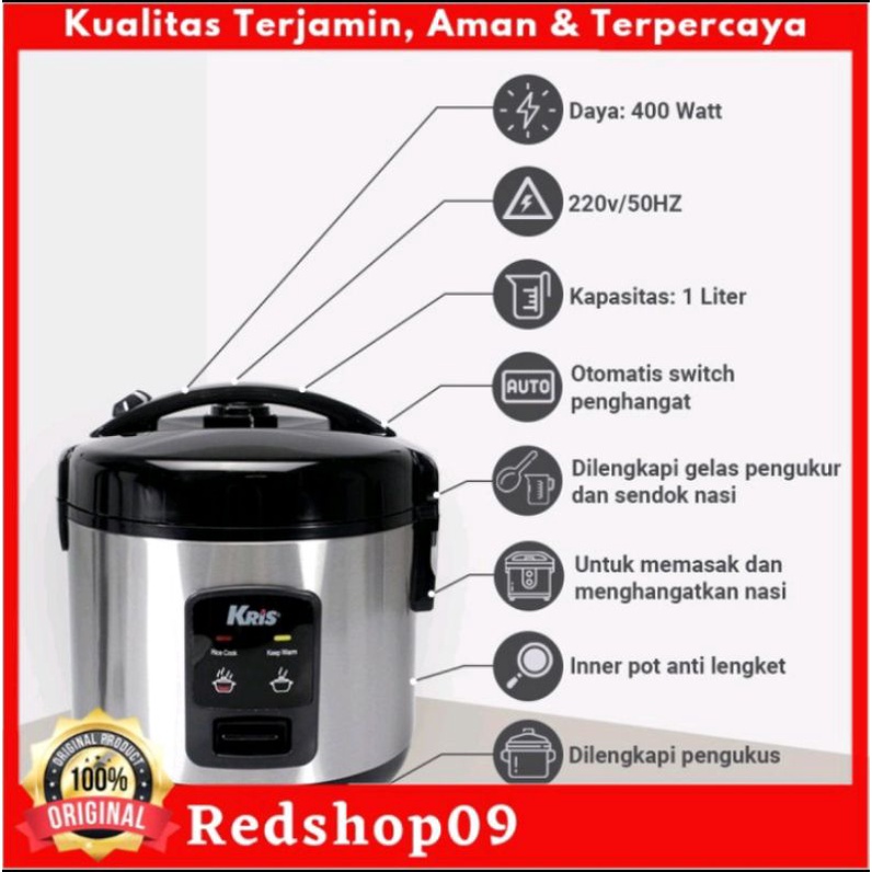 Jual Kris 2 Ltr Deluxe Rice Cooker - Silver/Rice Cooker/Penanak Nasi ...