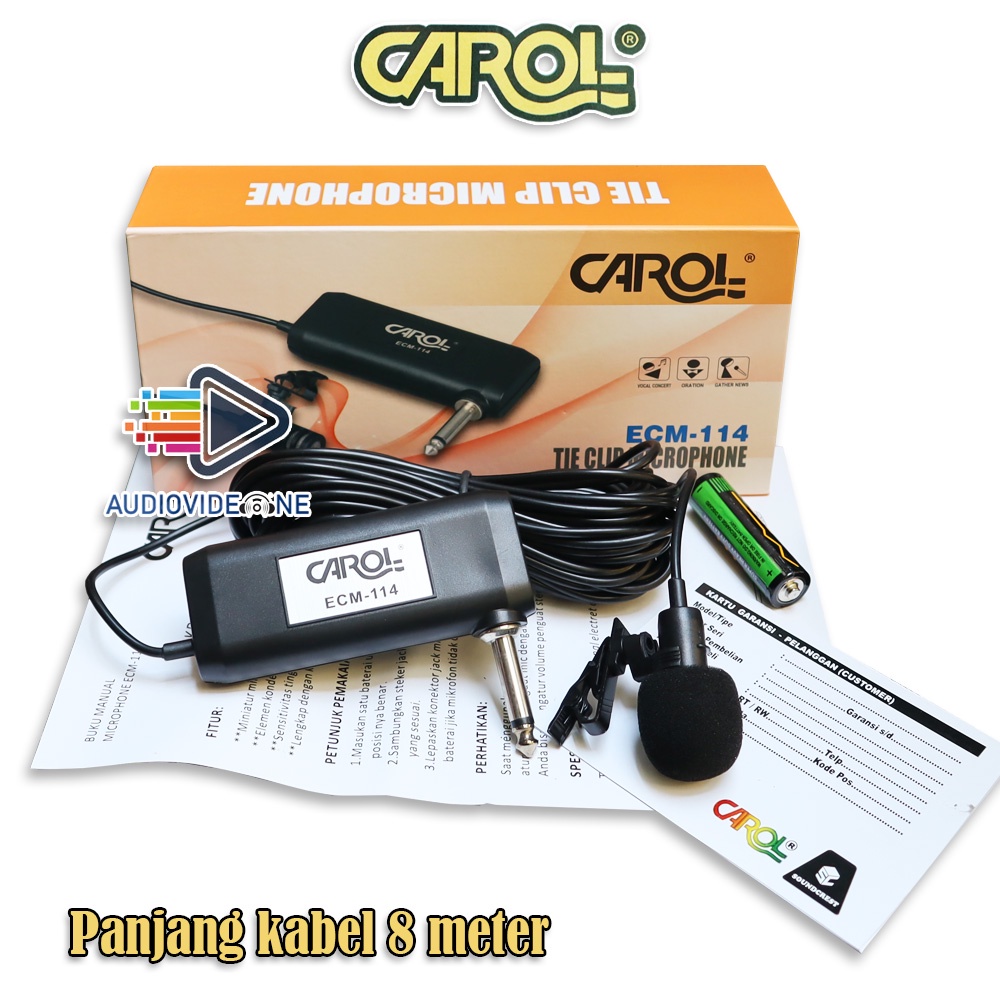 Jual Mic Imam Masjid CAROL EMC-114 Mic Jepit Microphone Klip Mik ...