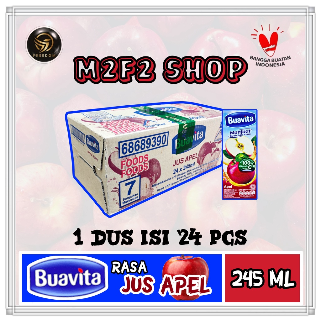 Jual Jus Buavita Rasa Apel Kotak | Juice Apple - 245 ml (Kemasan Karton ...