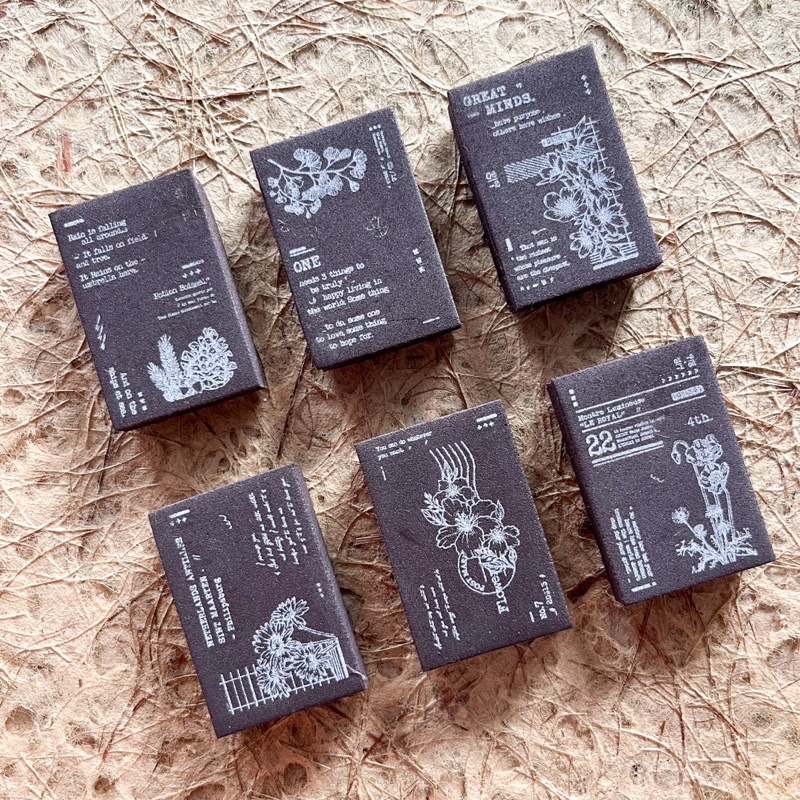 Jual stempel busa gaya vintage for scrapbook journal journaling bujo ...