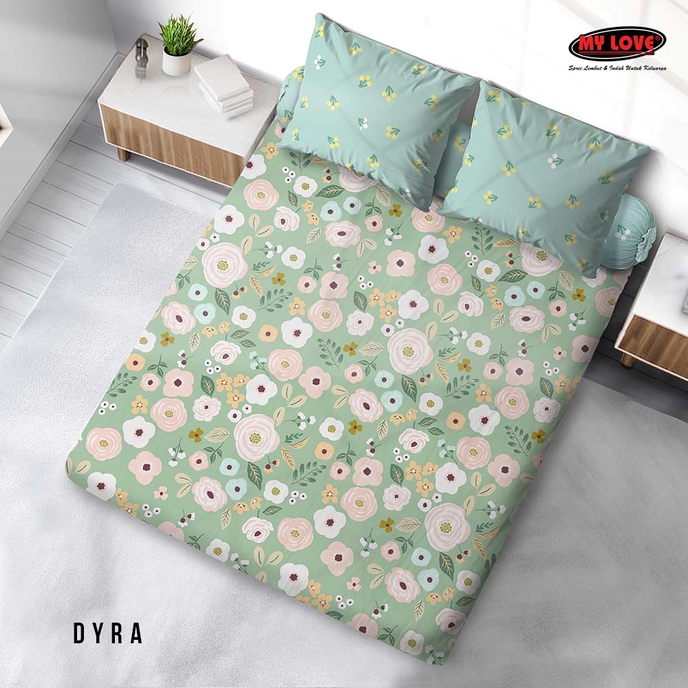 Jual ALL NEW MY LOVE Sprei Queen Fitted 160x200 Dyra | Shopee Indonesia