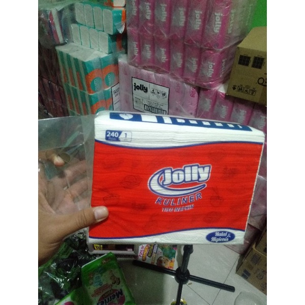 Jual tisu dapur Jolly Napkin 240 sheet tissue makan kuliner 1 ply tissu ...