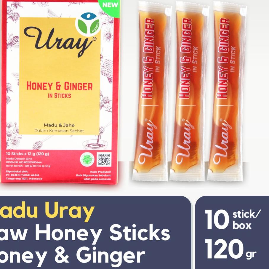 Jual Paket 2 Uray Stick Sachet 20 pcs - Original & Ginger - Raw Honey ...