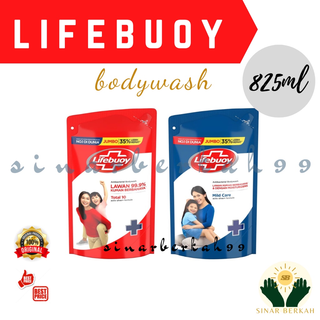 Jual Lifebuoy Sabun Mandi Refill 825 ML Kemasan Jumbo All Varian ...