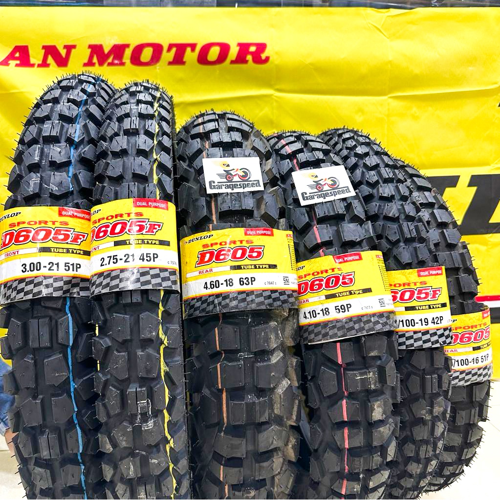 Jual BAN DUNLOP D605 16 19 18 21 DUAL PURPOSE TRAIL KLX CRF WR ON OFF ...