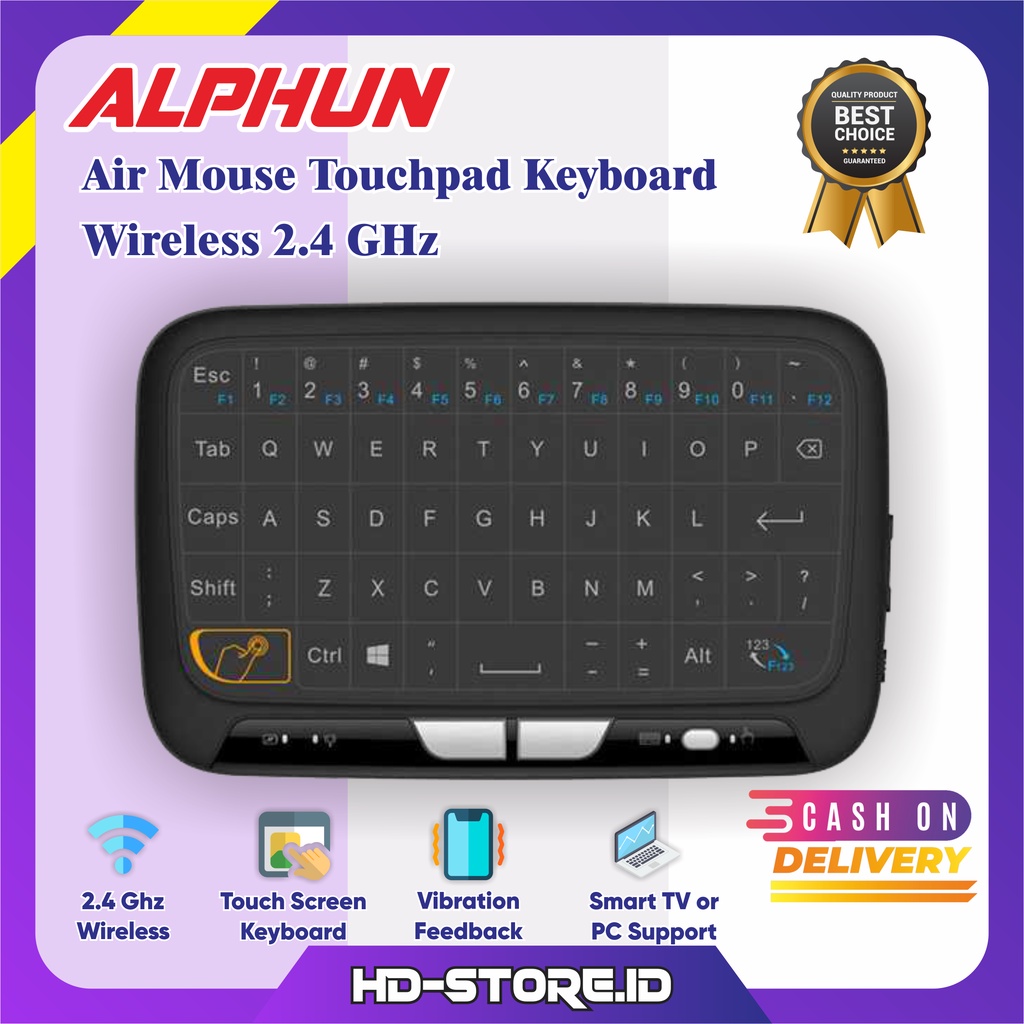 Jual ALPHUN Air Mouse Touchpad Keyboard Wireless 2.4 GHz Koneksi ...