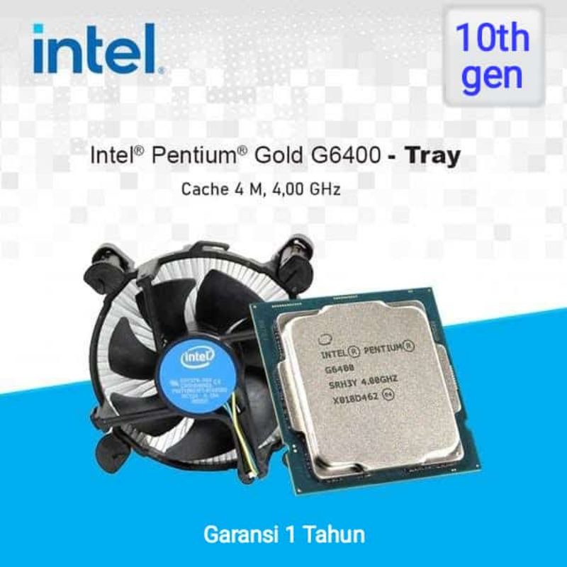 Jual Intel Pentium gold G6400 garansi 1 Tahun bonus Fan | Shopee Indonesia