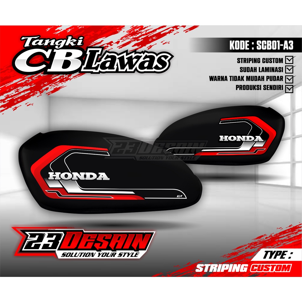 Jual Striping Variasi CB Airbrush Sticker Kekinian striping cb 100/125 ...