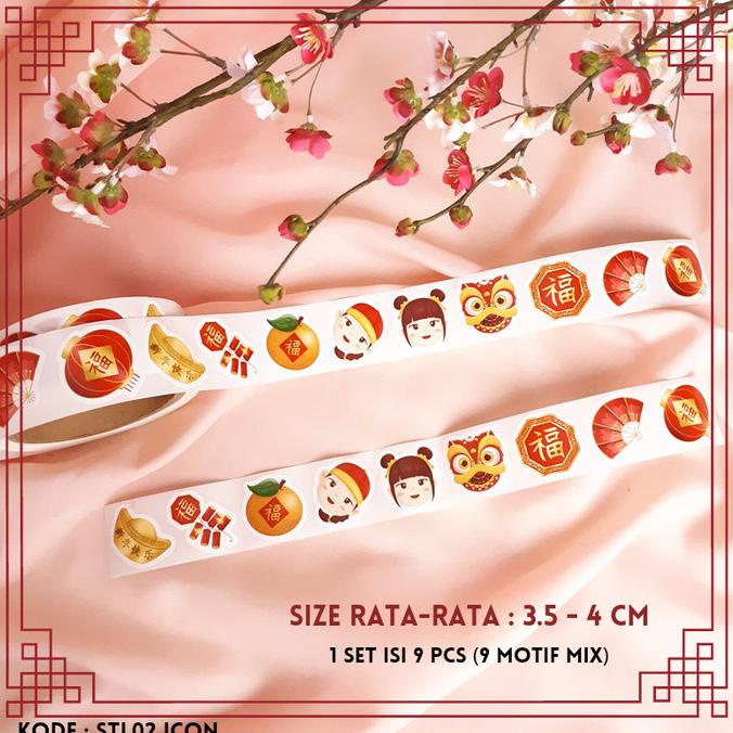 Jual Sticker Imlek STL02 Icon / Stiker Hias Dekorasi / Label CNY (5 set ...