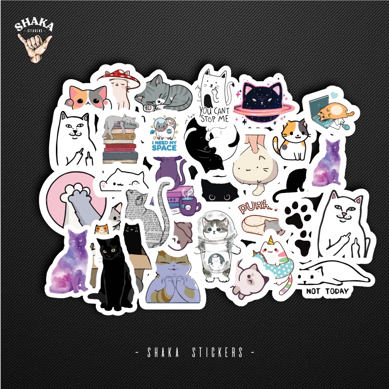 Jual Sticker Lucu kucing cats Theme Cute Sticker Lucu Stiker Aesthetic ...