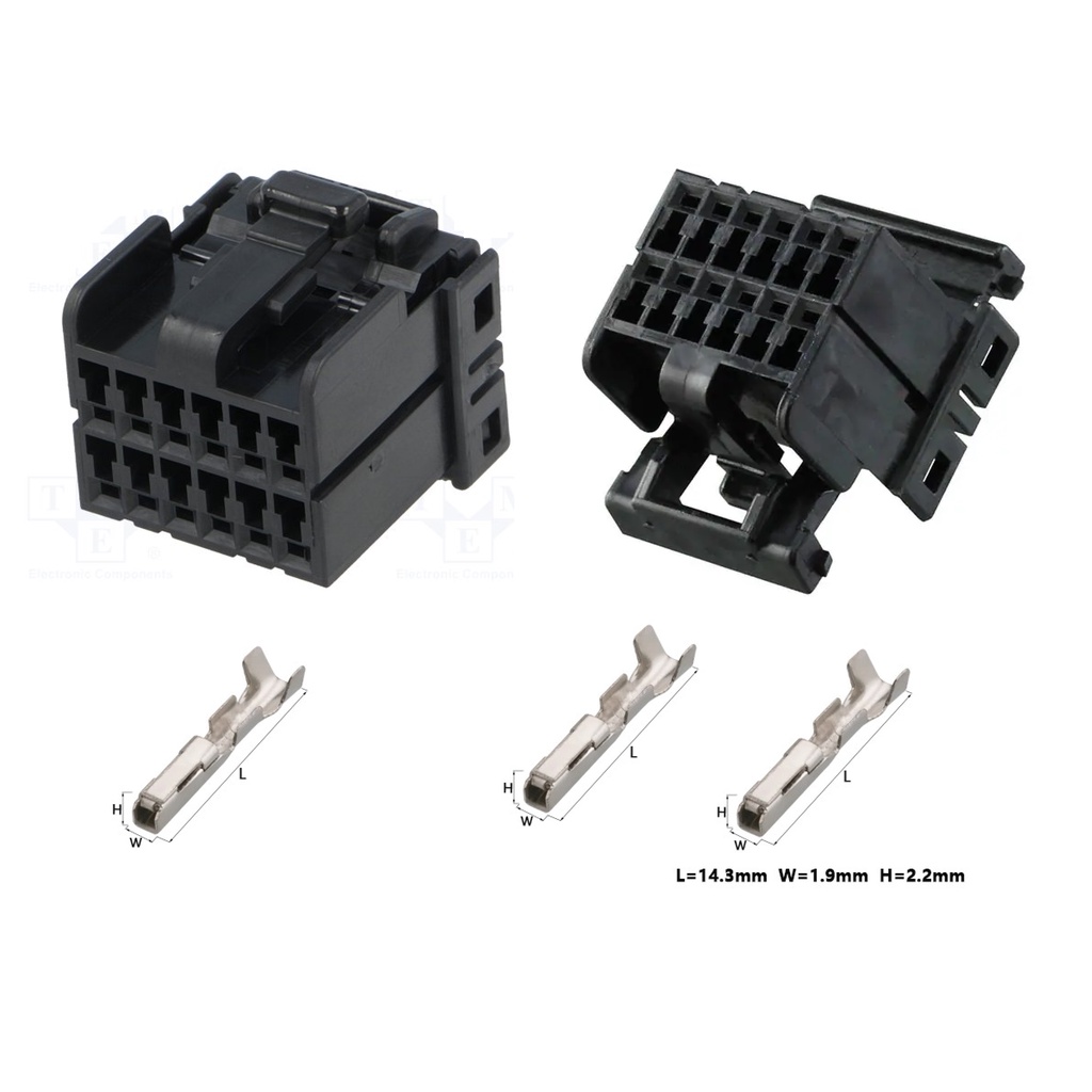 Jual High Quality 12 Pin 12P 12Pin 174045-2 174058-2 Female Multilock ...