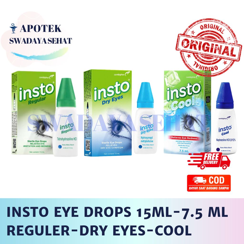 Jual INSTO Eye Drops 15ML 7,5 ML - Varian Cool Reguler Dry Eyes Obat ...