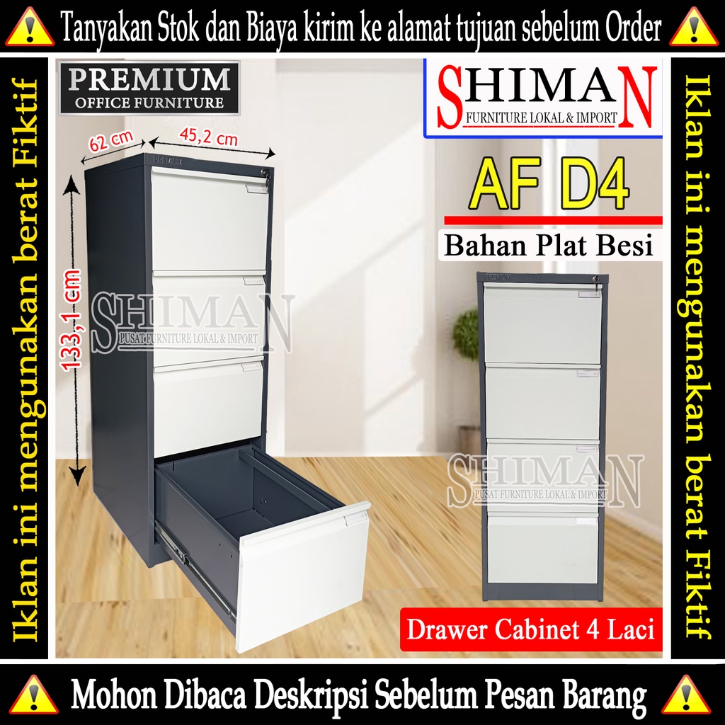 Jual Lemari Cabinet Drawer Besi 4 Pintu AF D4 PREMIUM | Shopee Indonesia