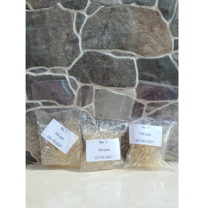 Jual Kapsul Kosong Transparan Ukuran 1 Isi 100 Pcs Kapsul Transparan No ...