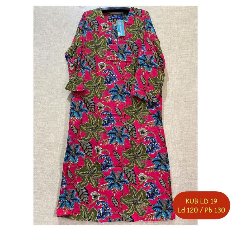 Jual Batik Kencana Ungu / Longdress 19 Label Biru LD 120cm PB 130cm ...