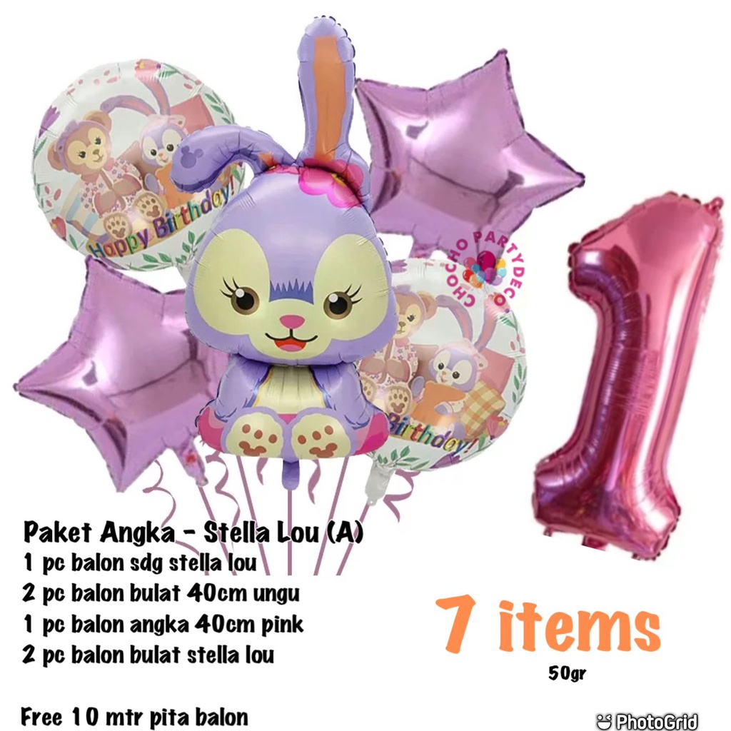 Jual Paket Stella Lou / Paket Balon Stella Lou (ANGKA) / Dekorasi ulang ...