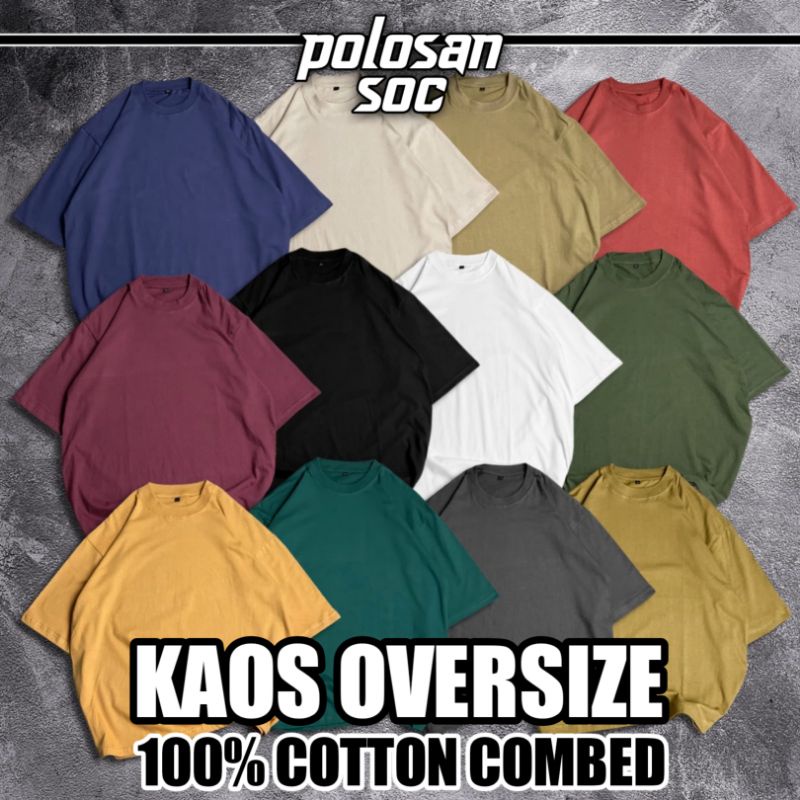 Jual [POLOSAN] KAOS OVERSIZE HEAVY COTTON COMBED / UNISEX (BISA COD ...