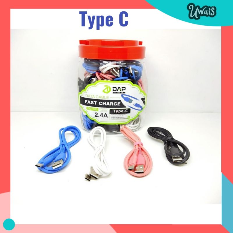Jual Kabel usb charger cas tipe type c DAP DGT100 fast charging 2,4A ...