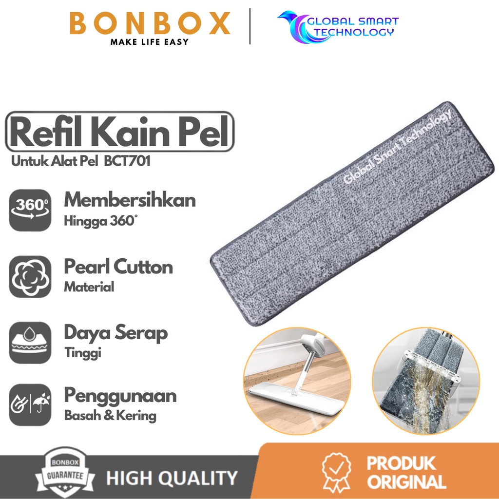 Jual Refil Kain Alat Pel BONBOX BCT701 Microfiber Refill Mop Cadangan ...
